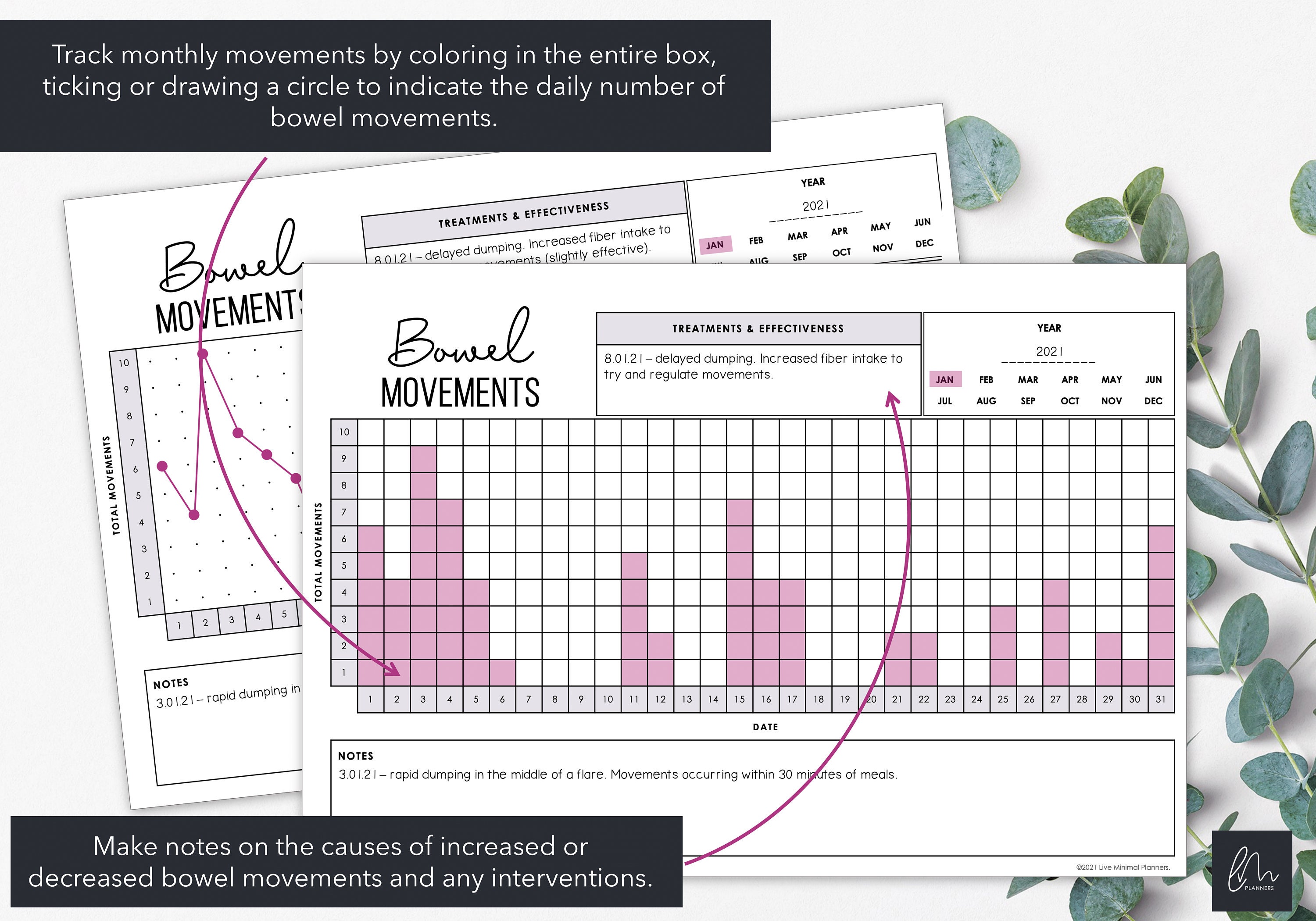 Monthly Bowel Movement Trackers Printable | Chronic Constipation ...