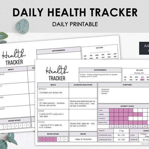 Health Tracker DOWNLOAD - Etsy