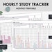 Hourly Study Tracker Chart the Duration of Daily Study Each | Etsy