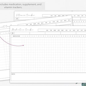 Printable and Fillable Intake Tracker Bundle | Track Monthly ...