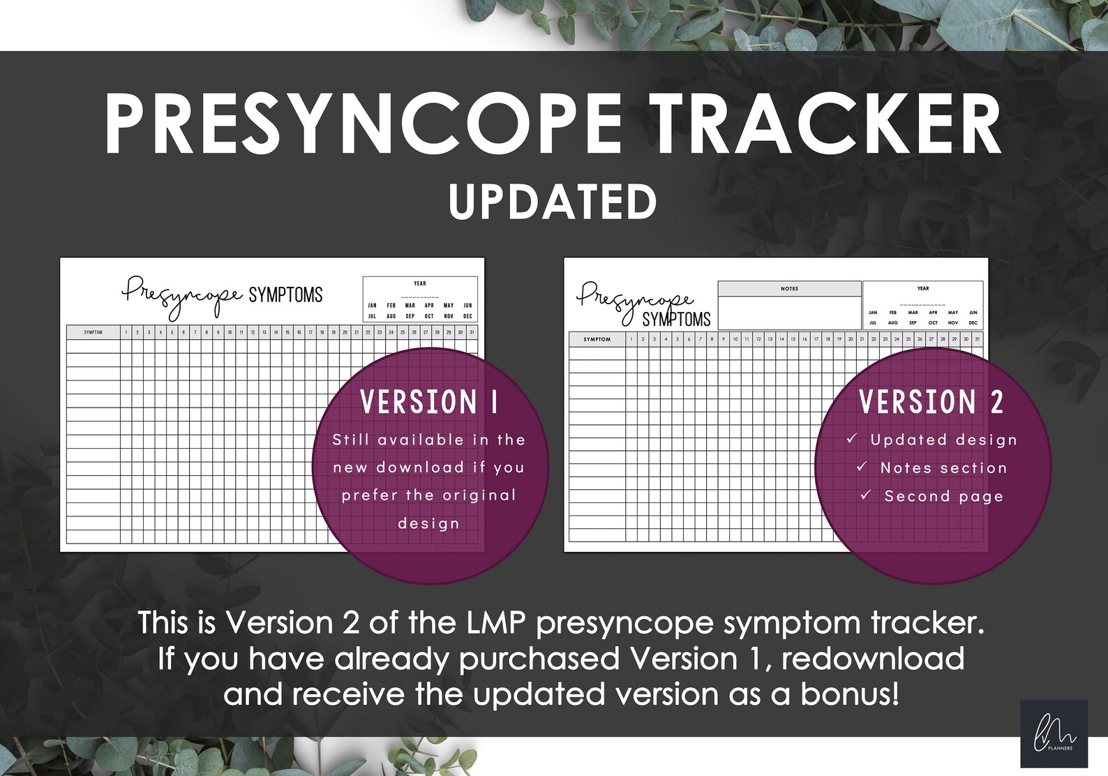 Presyncope Tracker | Track Monthly Symptoms Before Syncope | Printable ...