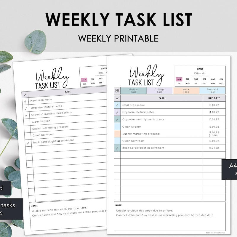 Kids Daily Task List - Etsy