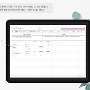 Printable and Fillable Medical Lab Test Results Tracker | Printable ...