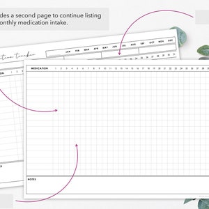 Printable and Fillable Monthly Medication Tracker | Chart Monthly ...