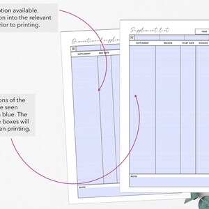 Printable and Fillable Supplement Lists – Manage Current & Discontinued ...