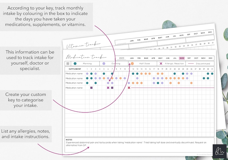 Printable and Fillable Intake Tracker Bundle | Track Monthly ...