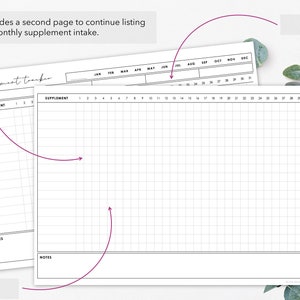 Printable and Fillable Monthly Supplement Tracker | Chart & Manage ...