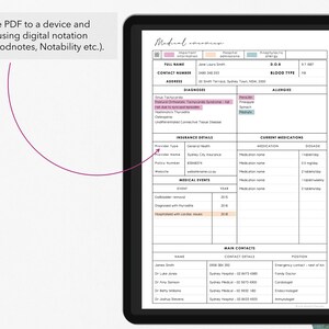 Printable and Fillable Medical Overview Template, Comprehensive Health ...