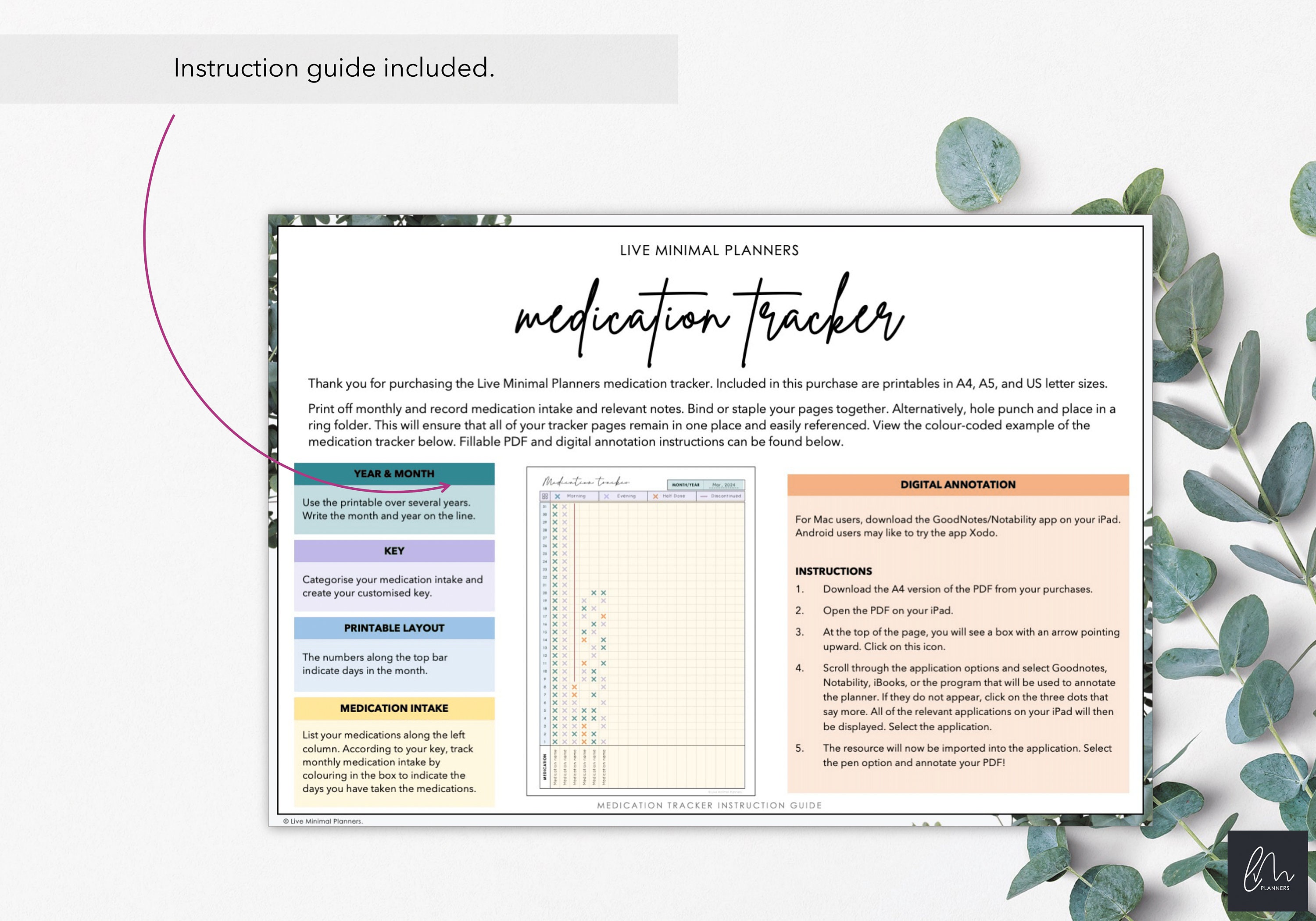 Printable Vertical Monthly Medication Tracker, Chart Monthly Medication ...