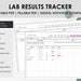 Printable Medical Lab Results Chart Monitor & Chart Blood Test Results ...