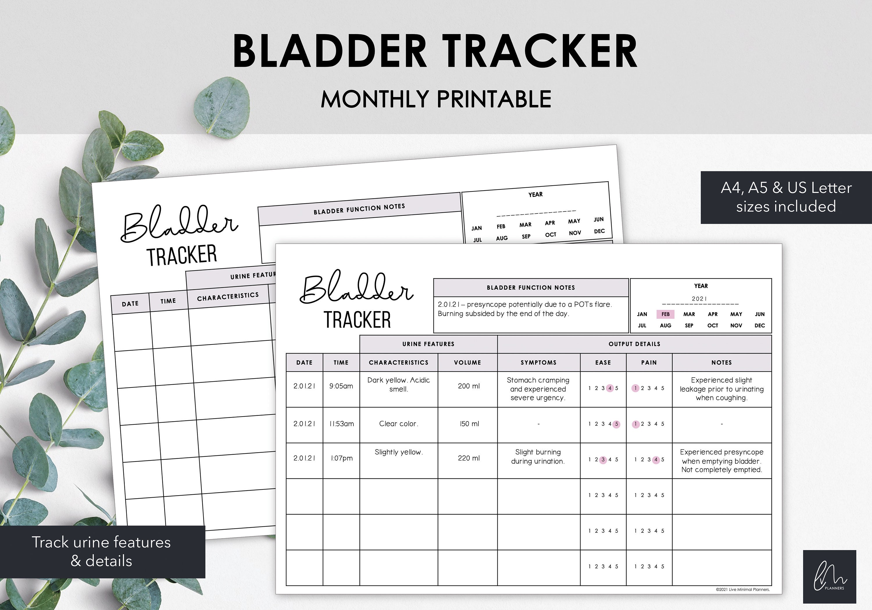 Bladder Tracker | Urination Events Features & Symptoms | Chronic ...