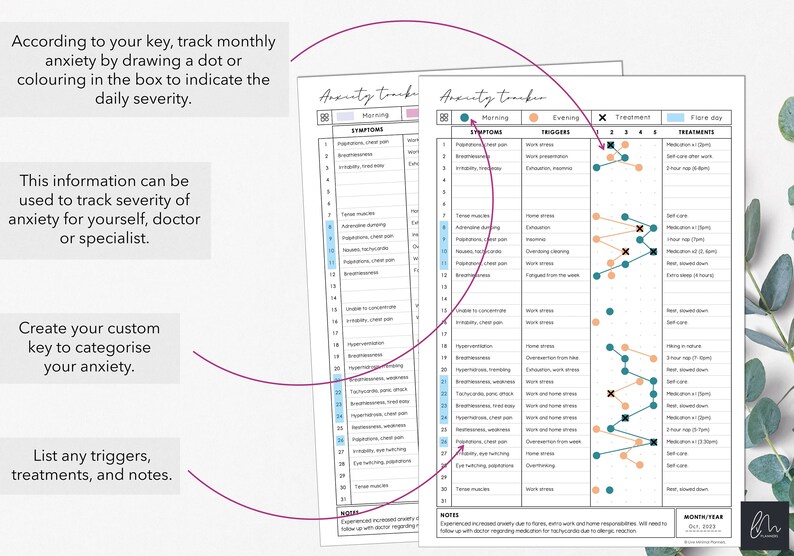 Printable and Fillable Severity Tracker Mini Bundle | Track Monthly ...