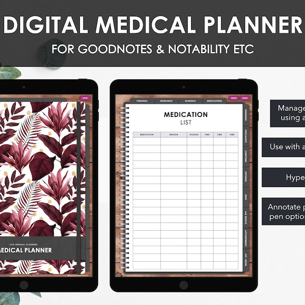 Medical Planner - Etsy