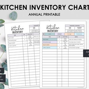 Laundry Inventory Charts List Laundry Related Items in a Printable ...