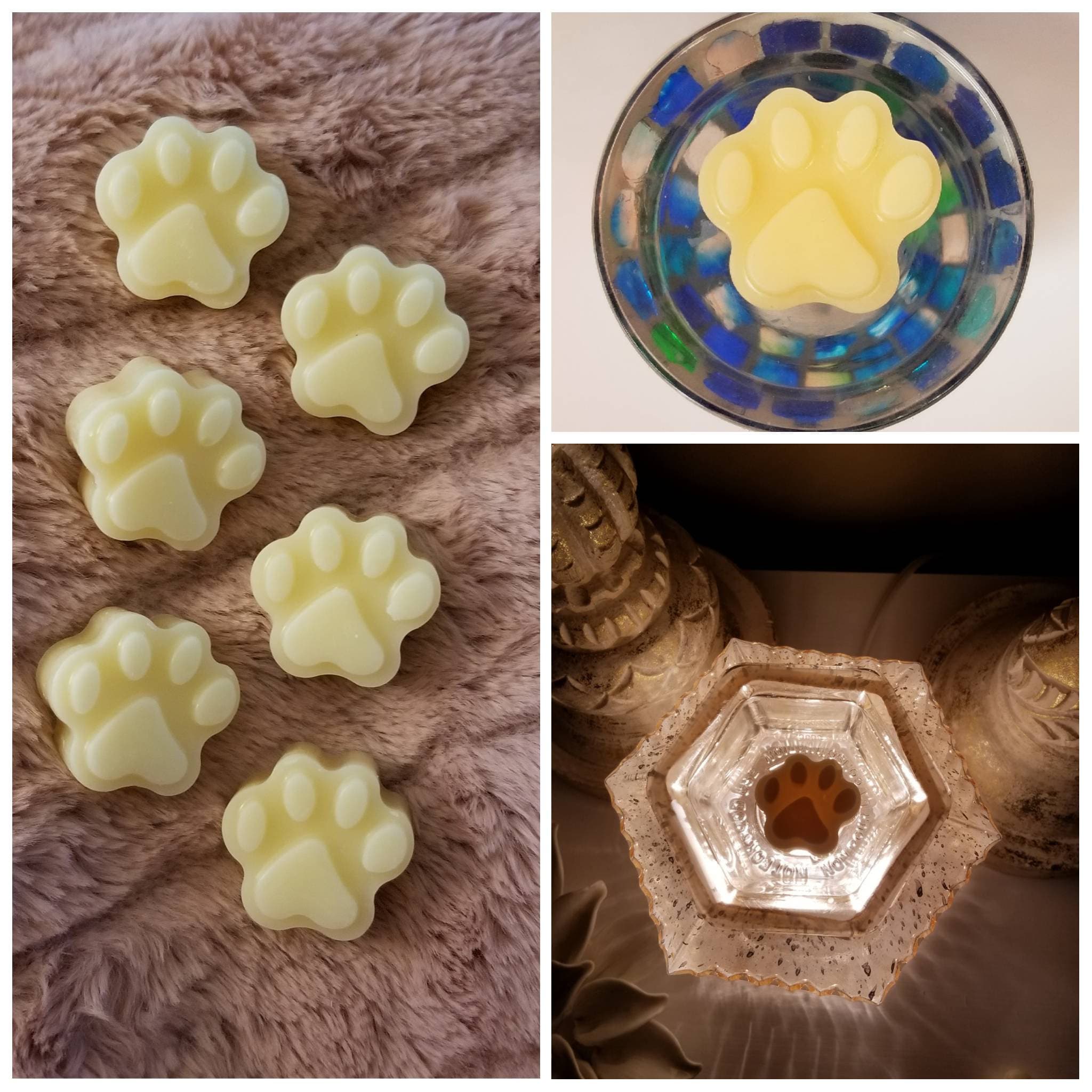 Paw Print Beeswax Melts - Set of 10 | Wax Melts | Tarts | Mascot ...