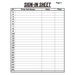 Printable Sign-in Sheet 25 Rows 8.5x11 Inches - Etsy