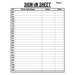 Printable Sign-in Sheet 25 Rows 8.5x11 Inches - Etsy