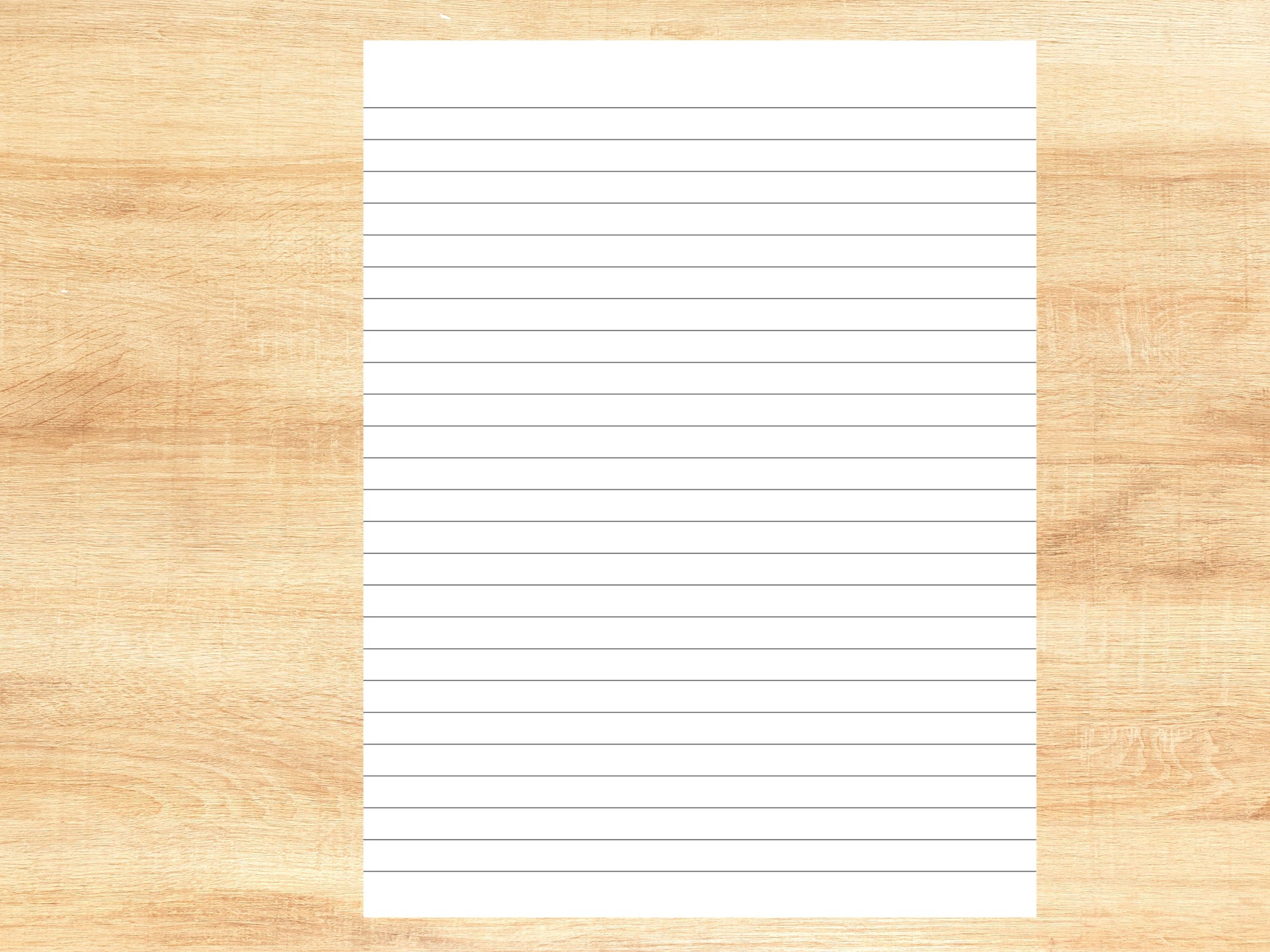 Printable Lined Paper Notebook Paper Pages - Etsy
