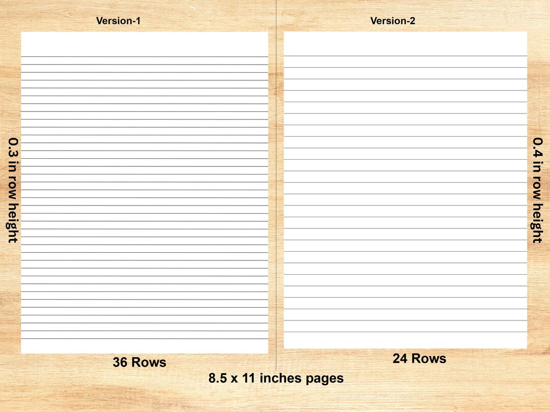 Printable Lined Paper Notebook Paper Pages - Etsy