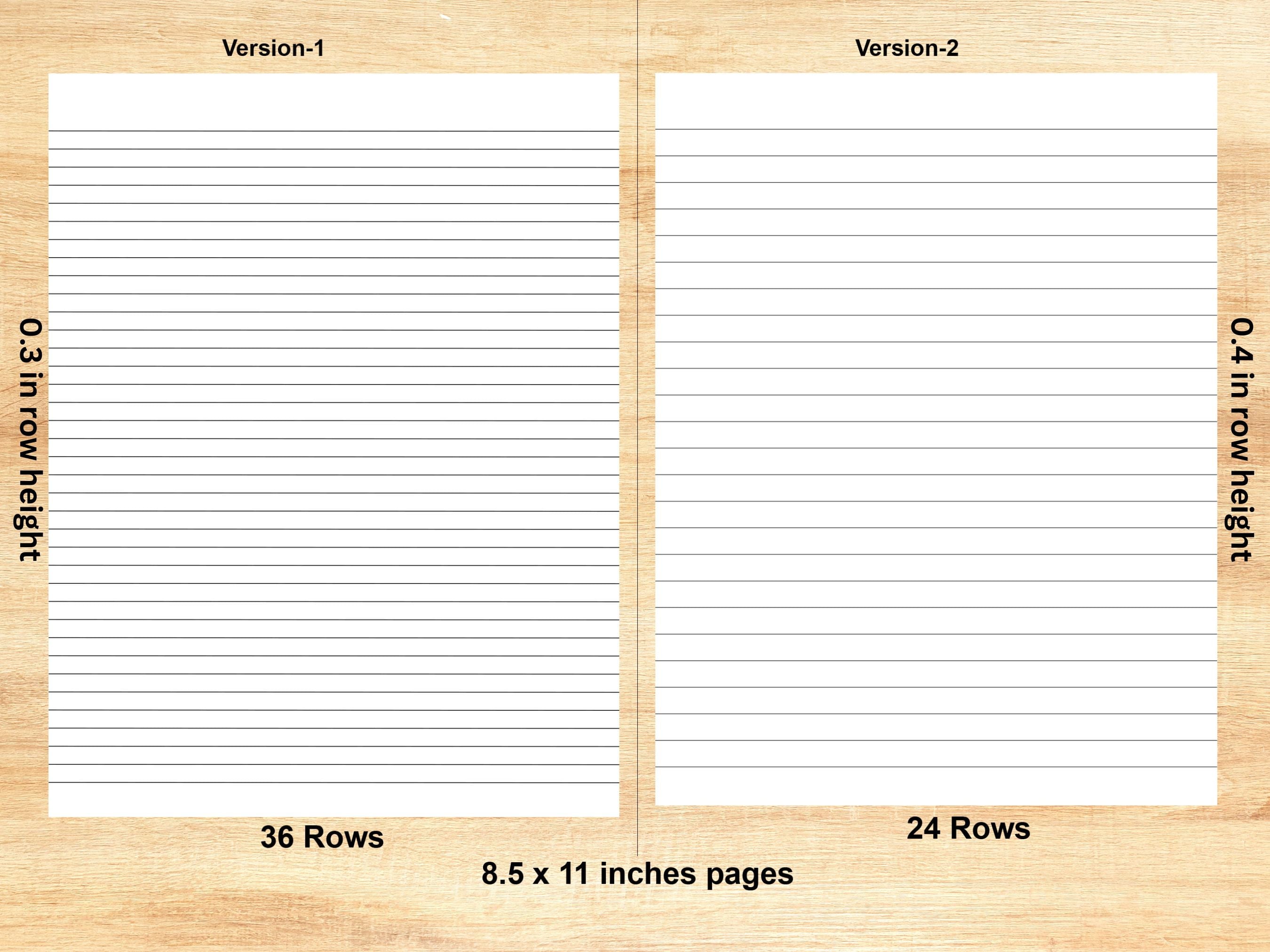 Printable Lined Paper Notebook Paper Pages - Etsy