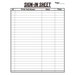 Printable Sign-in Sheet 25 Rows 8.5x11 Inches - Etsy
