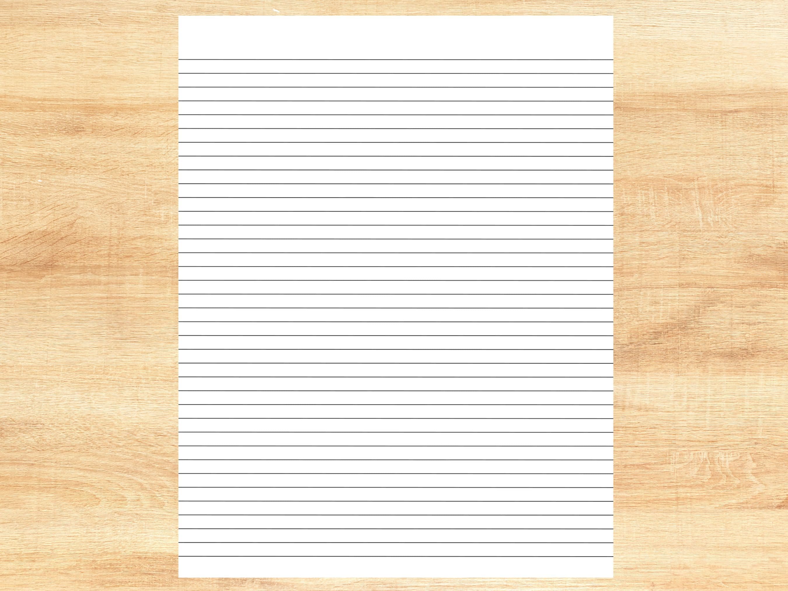 Printable Lined Paper Notebook Paper Pages - Etsy