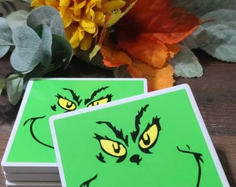 Grinch Coasters - Etsy