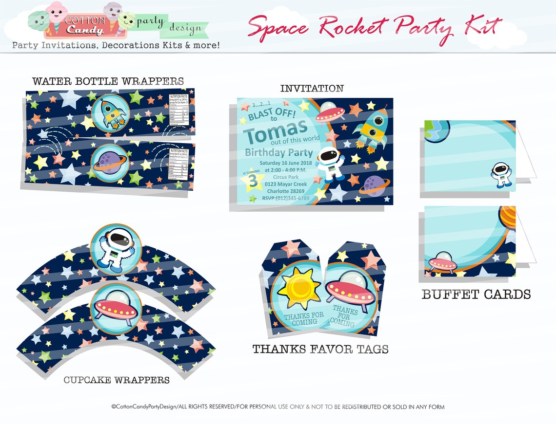 Space Party Kit Space Decor Space Party Supplies Space - Etsy