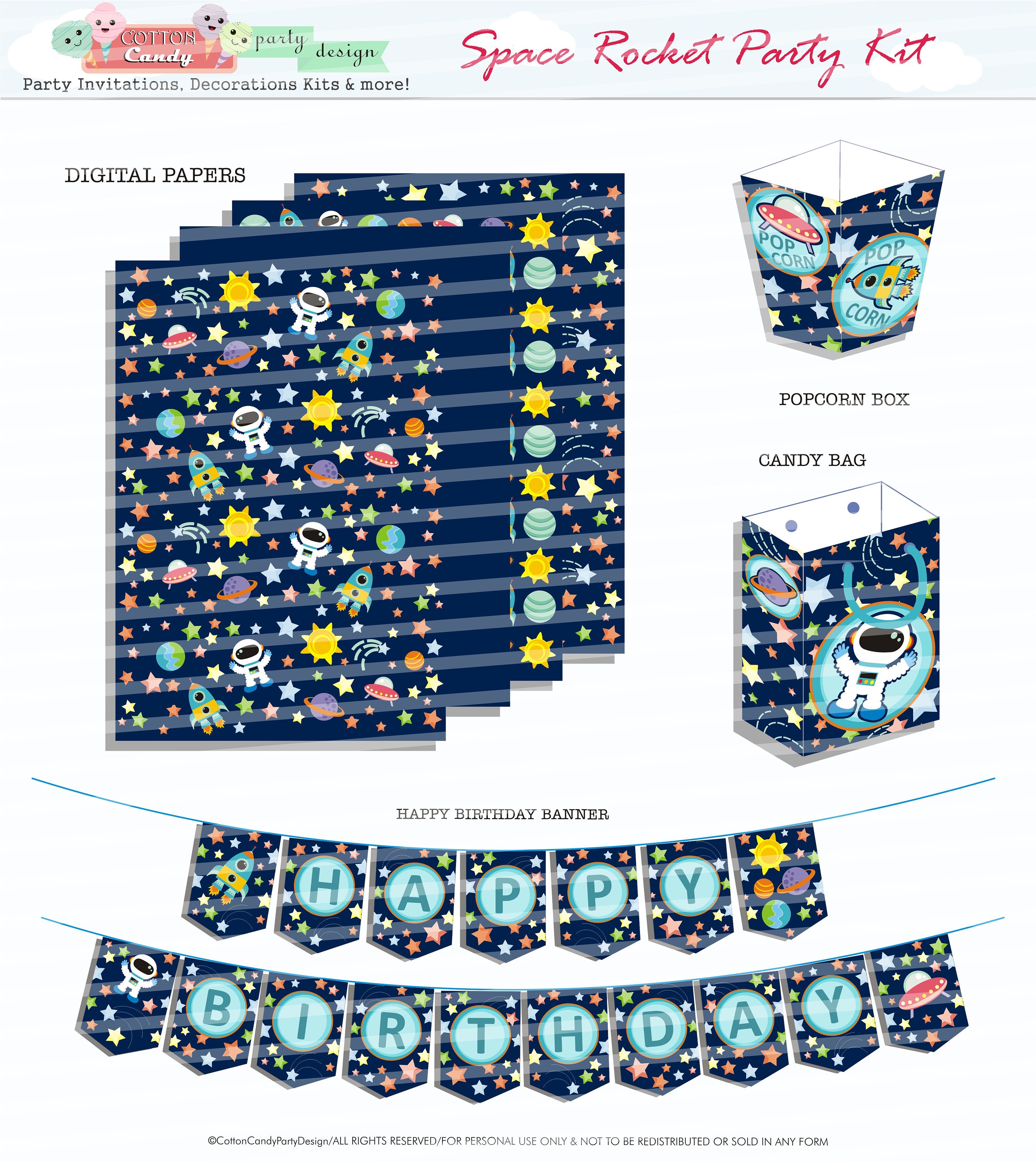 Space Party Kit, Space Decor, Space Party Supplies, Space Birthday ...