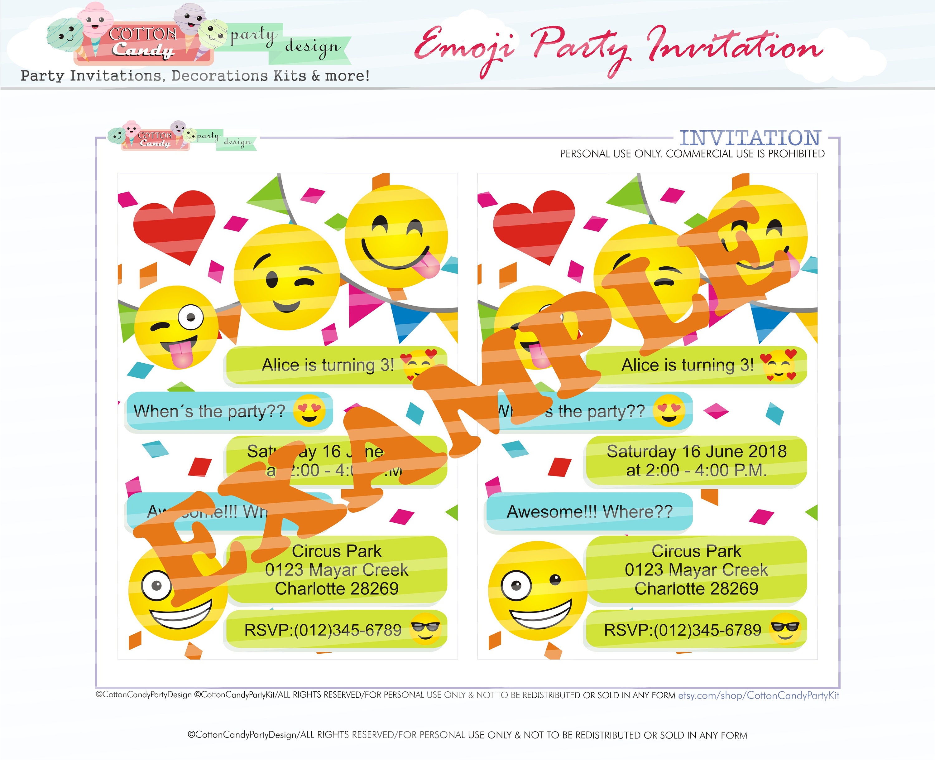 Emoji Themed Party Kit, Emoji Party Printable Package, Emoji Party ...