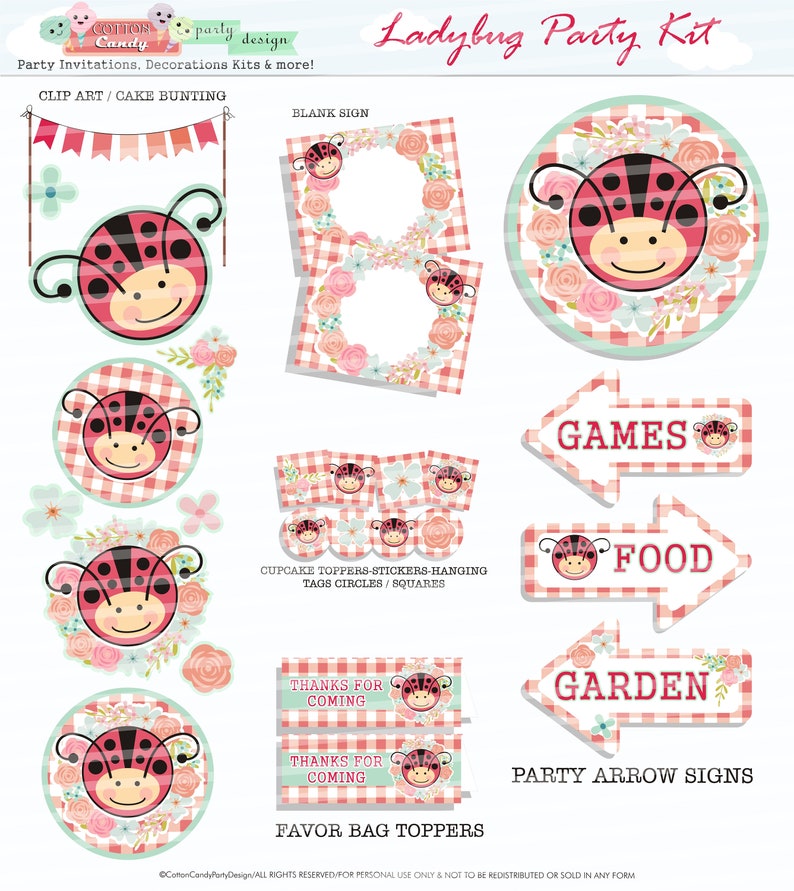 Ladybug Birthday Party, Ladybug Party Decorations, Ladybug Party ...