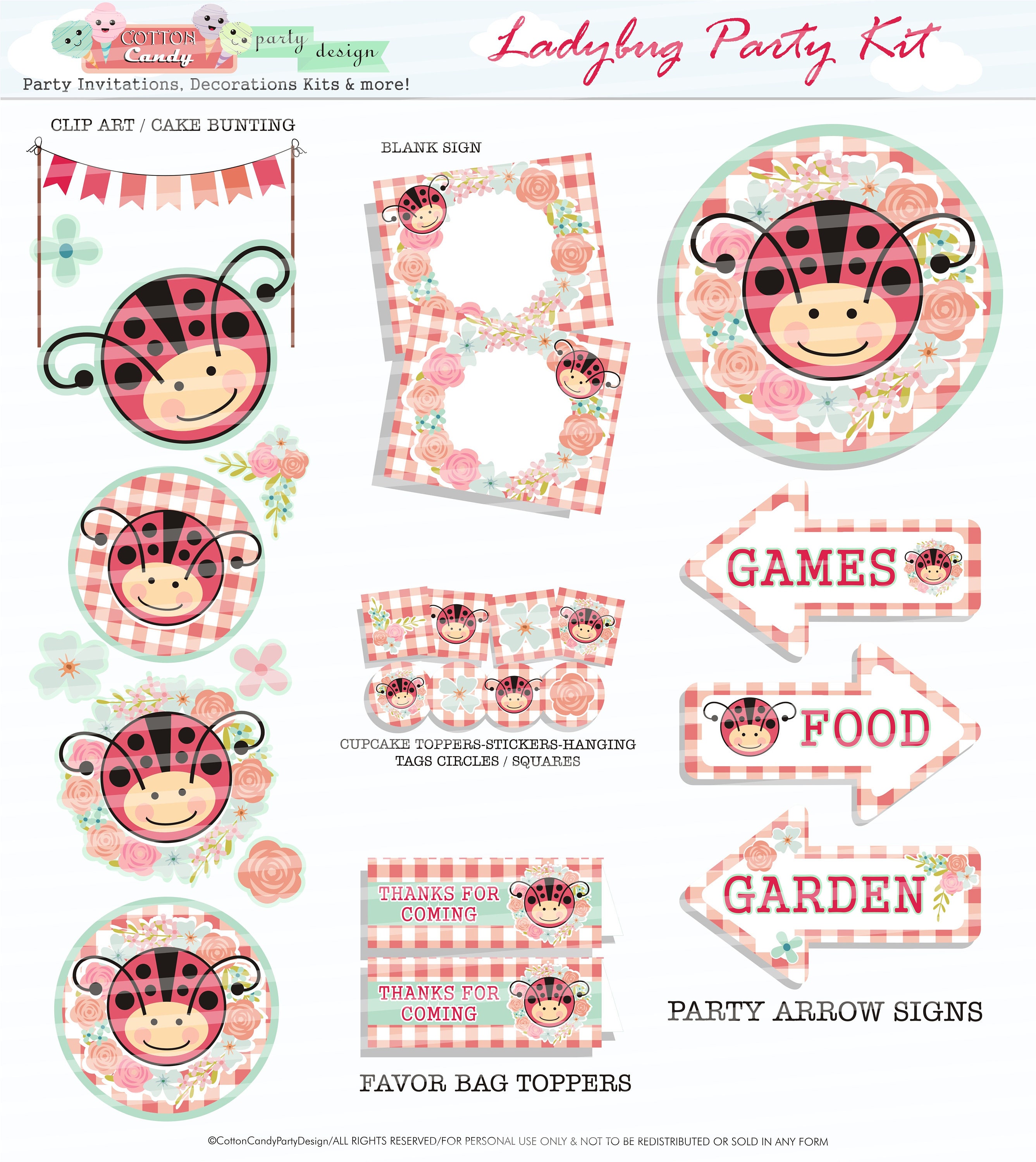 Ladybug Birthday Party, Ladybug Party Decorations, Ladybug Party ...