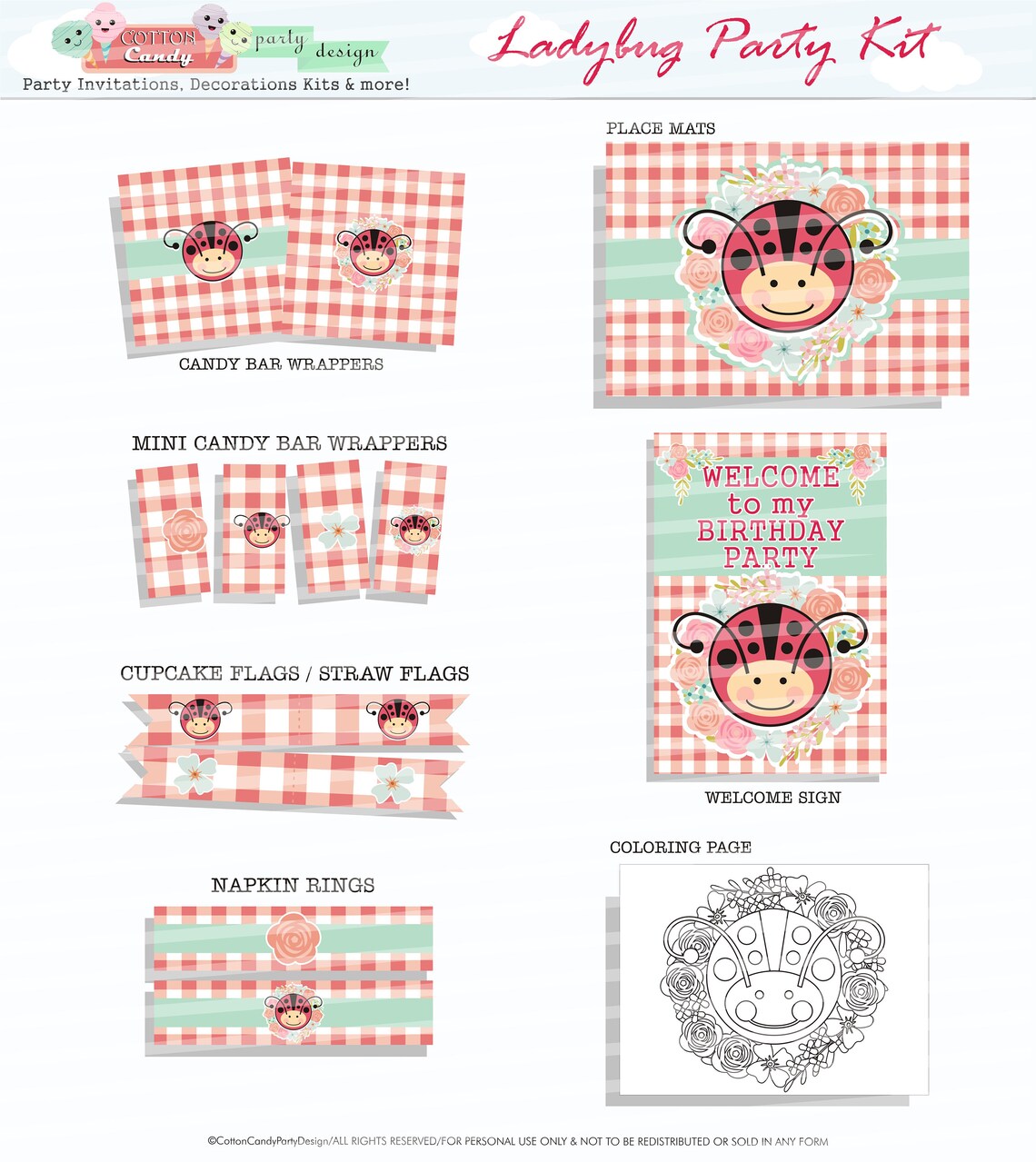 Ladybug Birthday Party, Ladybug Party Decorations, Ladybug Party ...