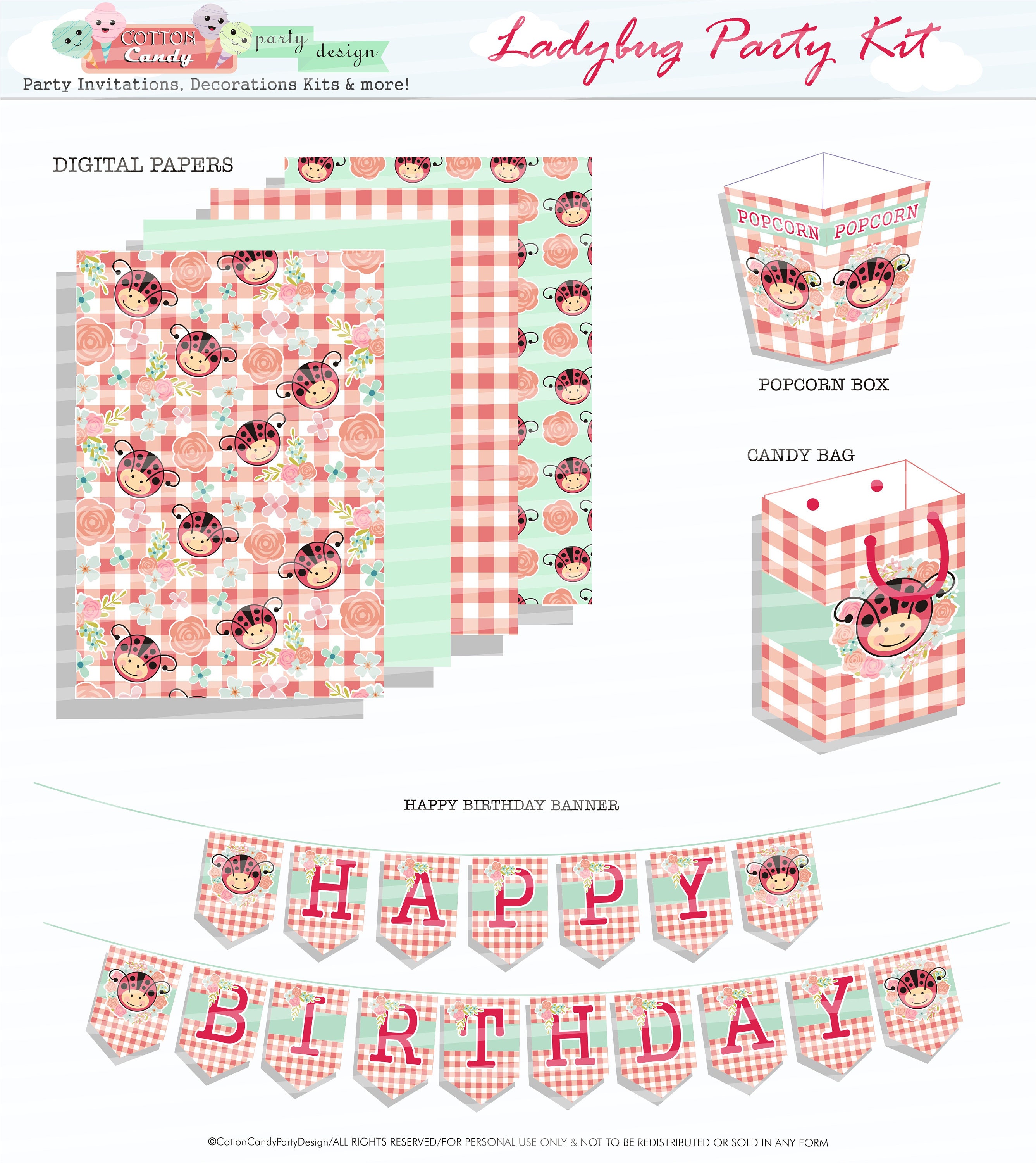 Ladybug Birthday Party, Ladybug Party Decorations, Ladybug Party ...