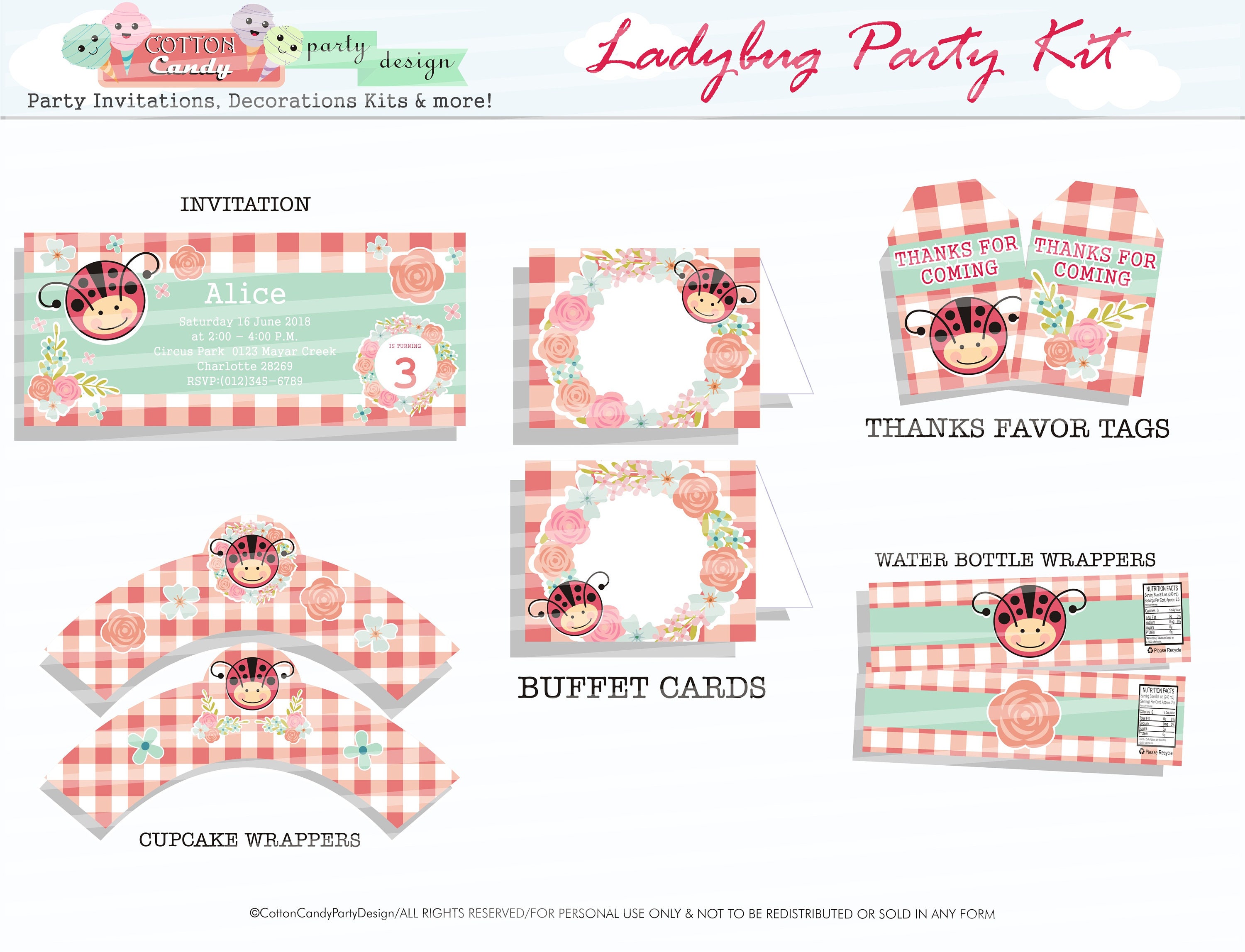 Ladybug Birthday Party, Ladybug Party Decorations, Ladybug Party ...
