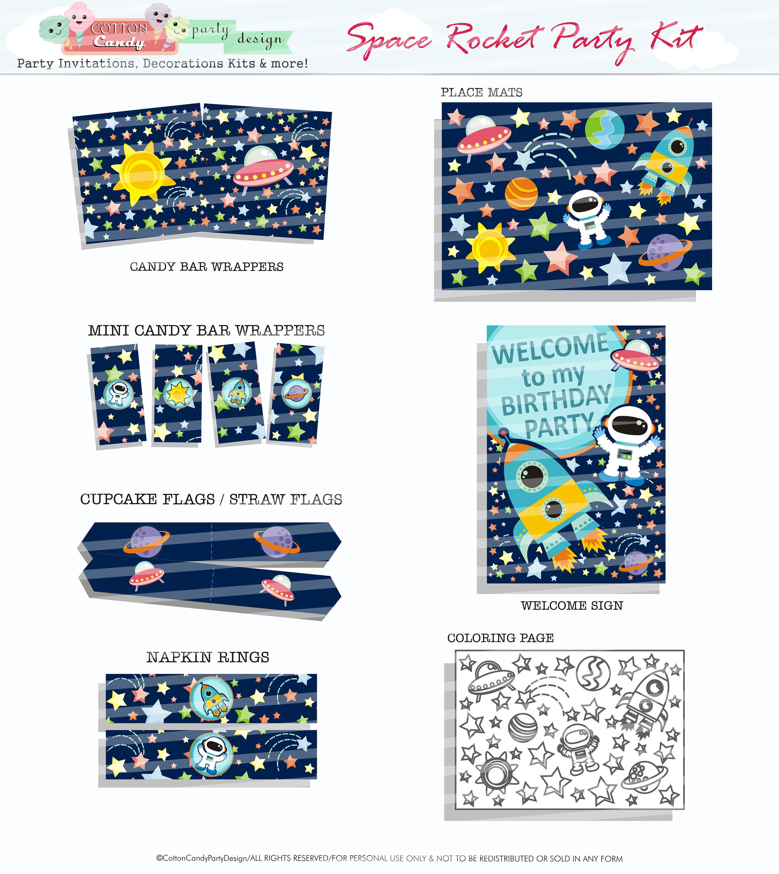Space Party Kit, Space Decor, Space Party Supplies, Space Birthday ...