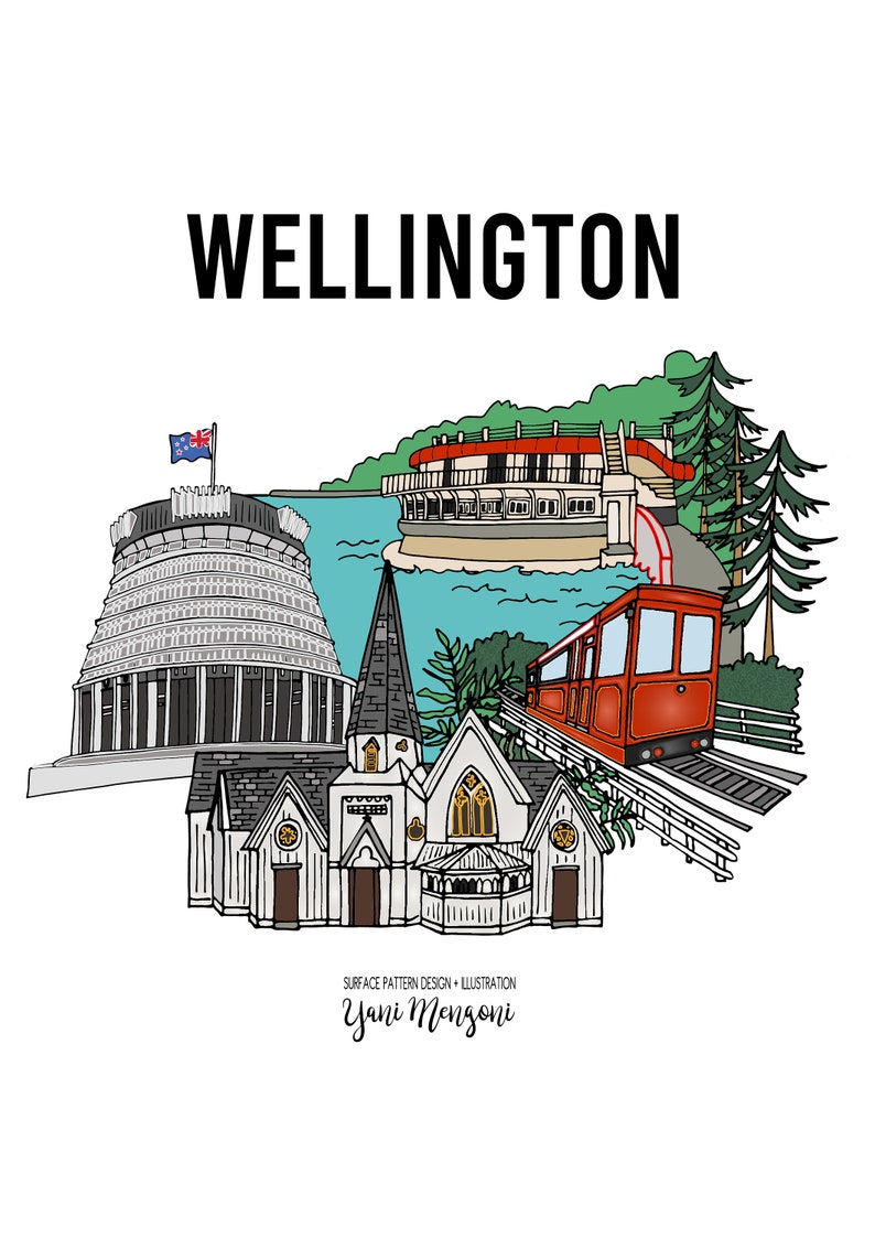 Custom City Map Illustrations. Skylines. Personalized Map of Home. Gift ...