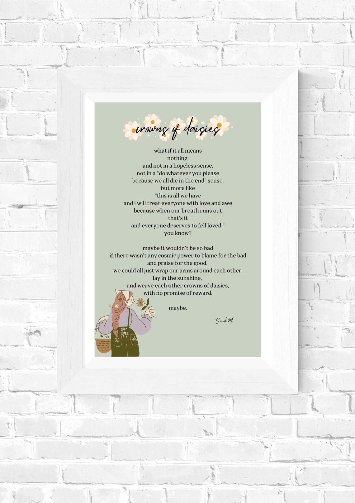 Crowns of Daisies Poem Digital File an Original Poem With a Beautiful ...