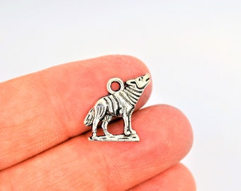 Wolf Charm Bracelet - Etsy