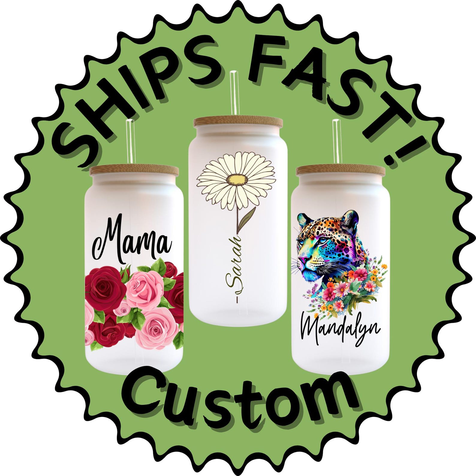 Custom Monogram Name Cup With Straw - Name Cup - Name Tumbler ...