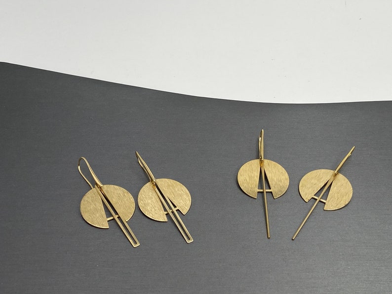 Gold Geometric Earrings ** Plus Free Bonus Pairing Studs ** - Etsy