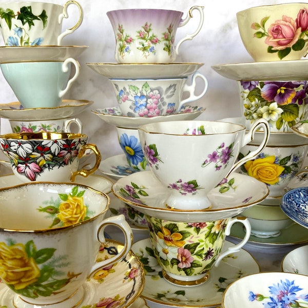 Mismatched Teacup - Etsy