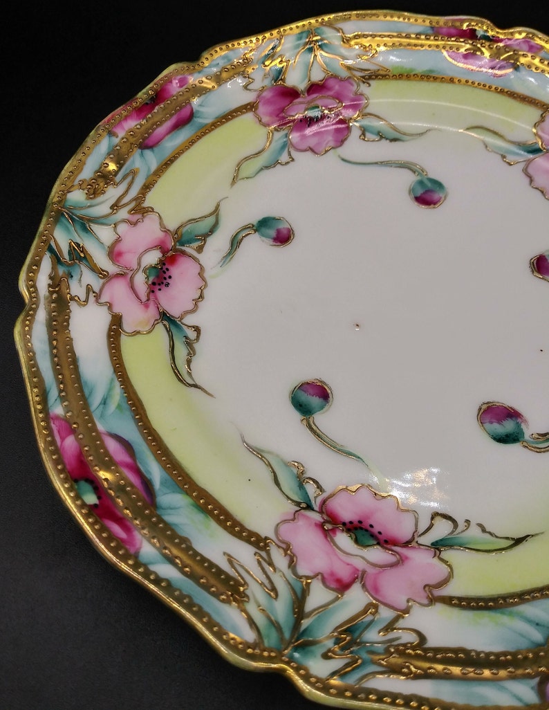 Gorgeous Hand Painted Morimura Gumi Nippon Plate Pink and - Etsy