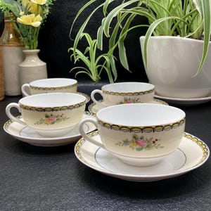 Vintage Noritake Tea Cups and Saucers Hand Painted Noritake Nippon, N ...
