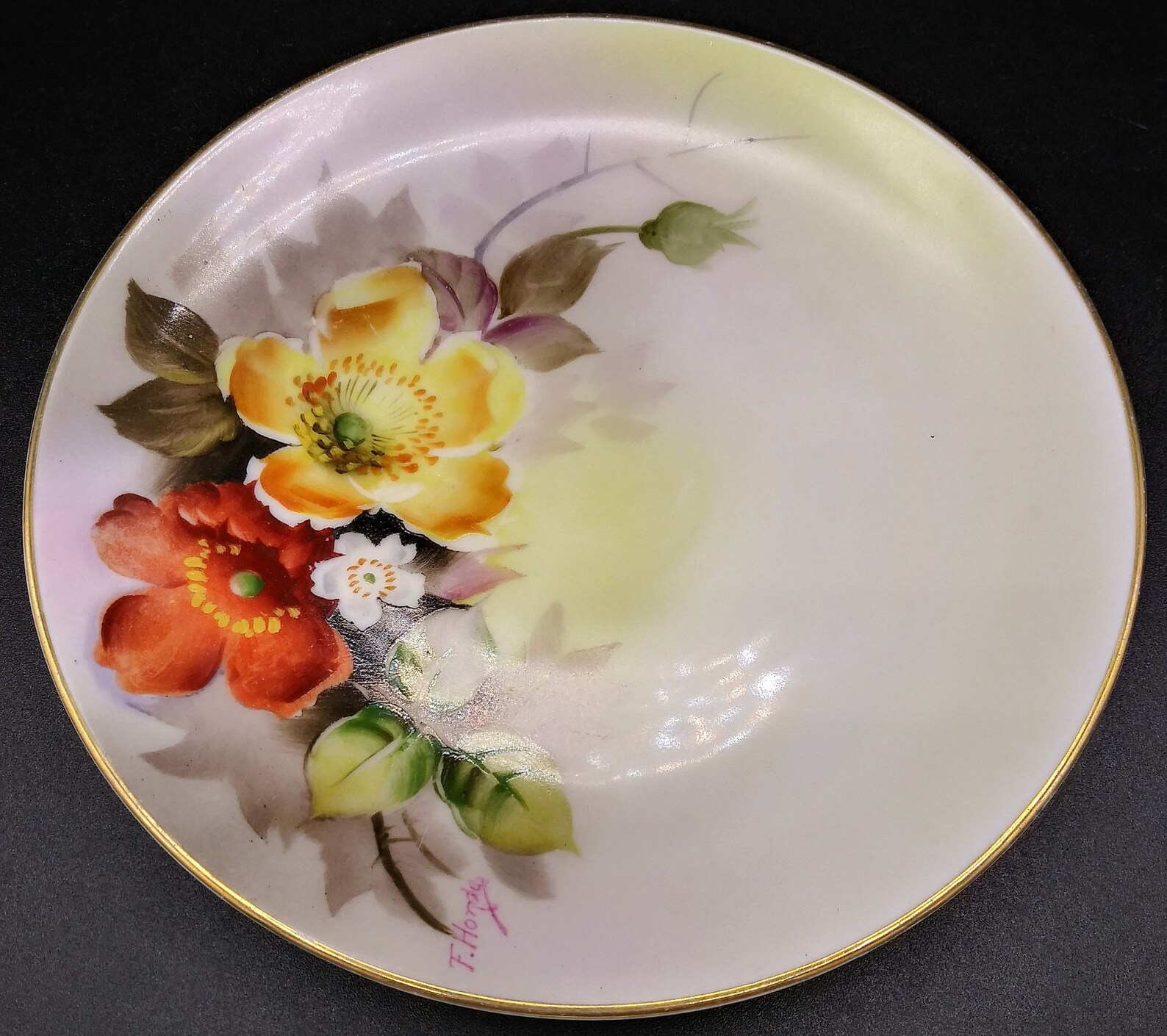 Early Noritake Morimura Floral Plate Beautifully Hand - Etsy