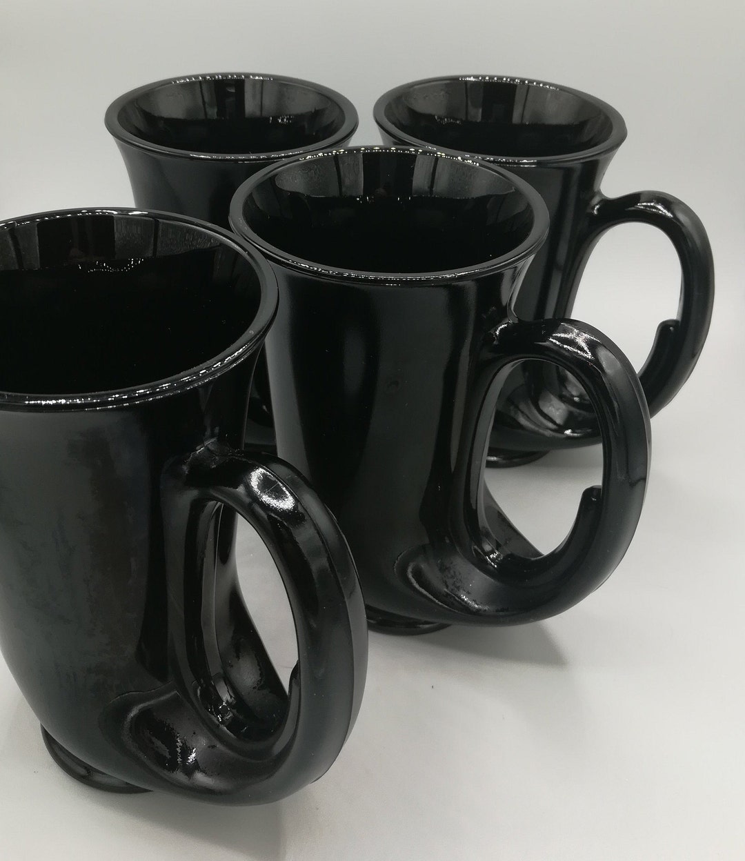Vintage Indiana Glass Black Stein - Tiara Hunter Horn Mug, 1970s - Etsy