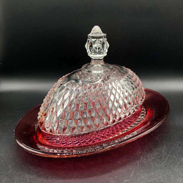 Red Butter Dish - Etsy