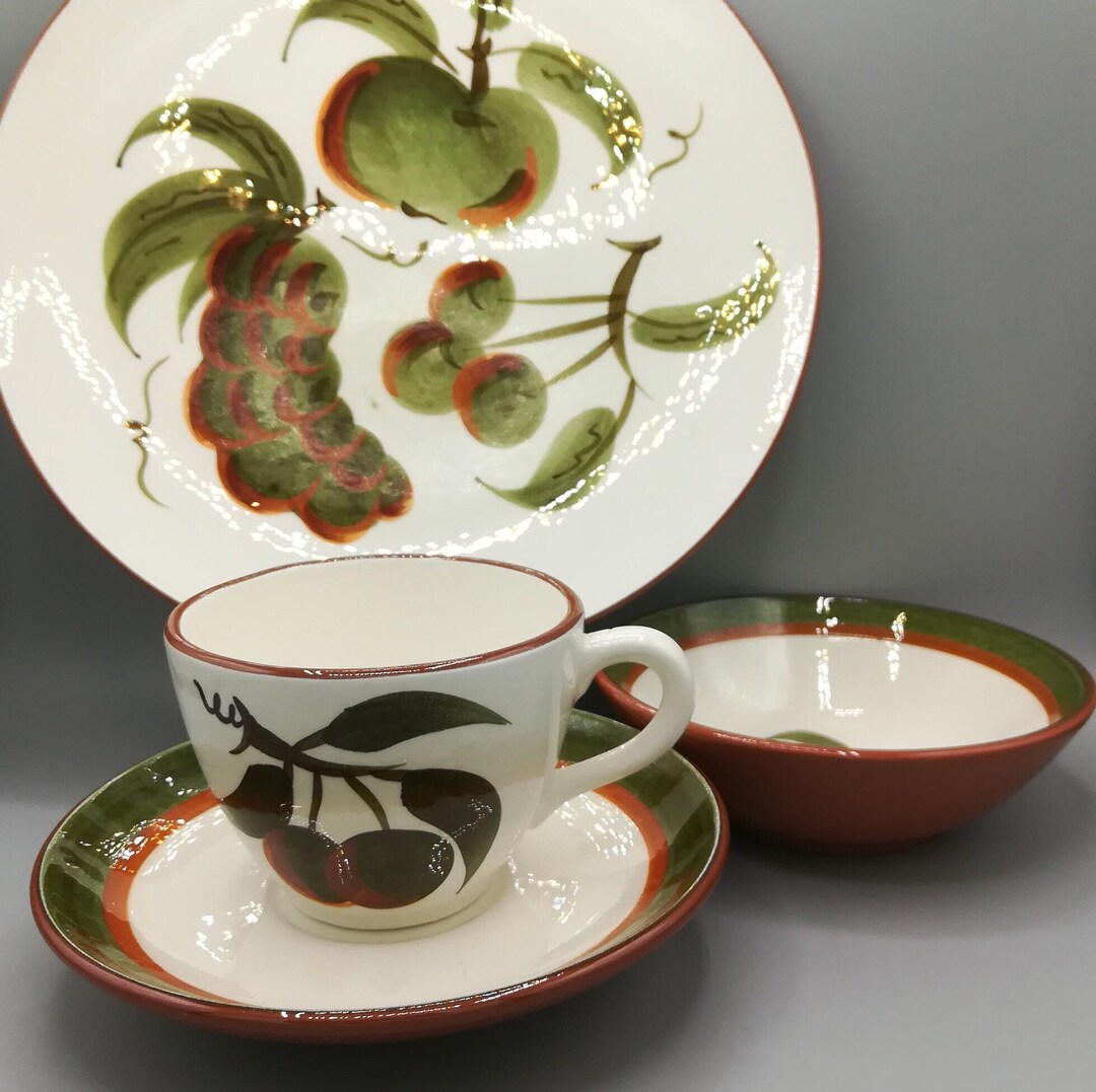 Vintage Stangl Pottery 4 Piece Place Settings "orchard Song", C. 1962 ...