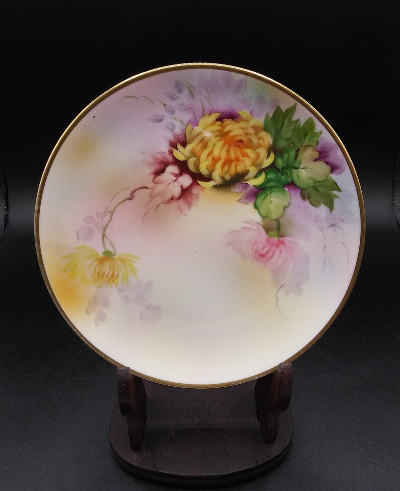 Early Noritake Morimura Floral Plate Beautifully Hand | Etsy