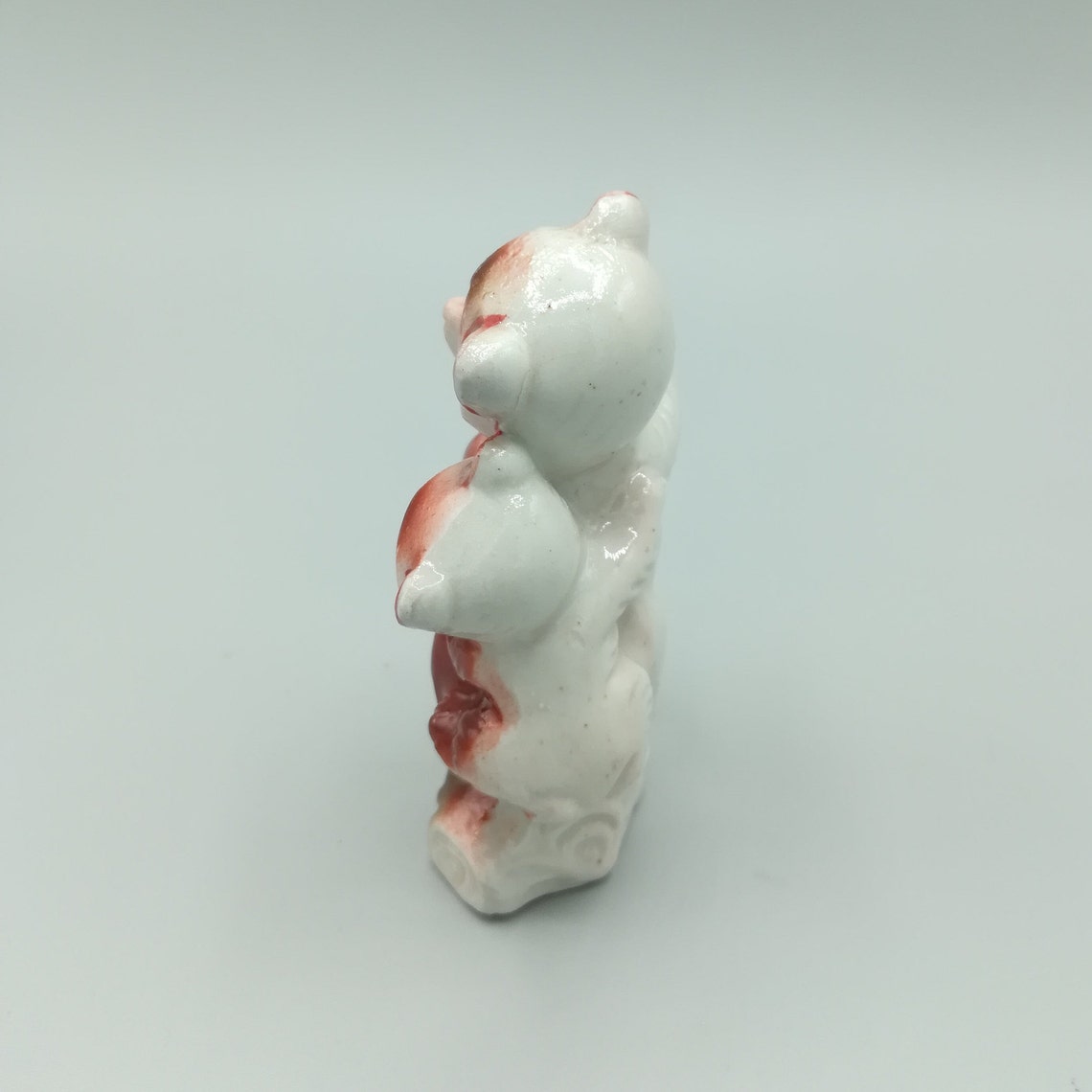 Wonderful Little Red Bears on a Log Figurine Made in Japan - Etsy